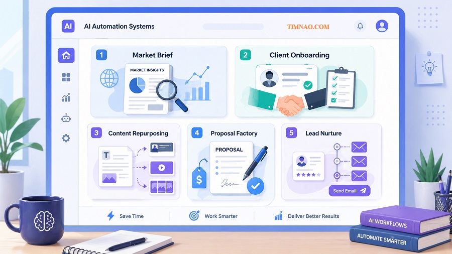 Claude AI Automation: 5 Beginner Systems to Build - TimNao.com